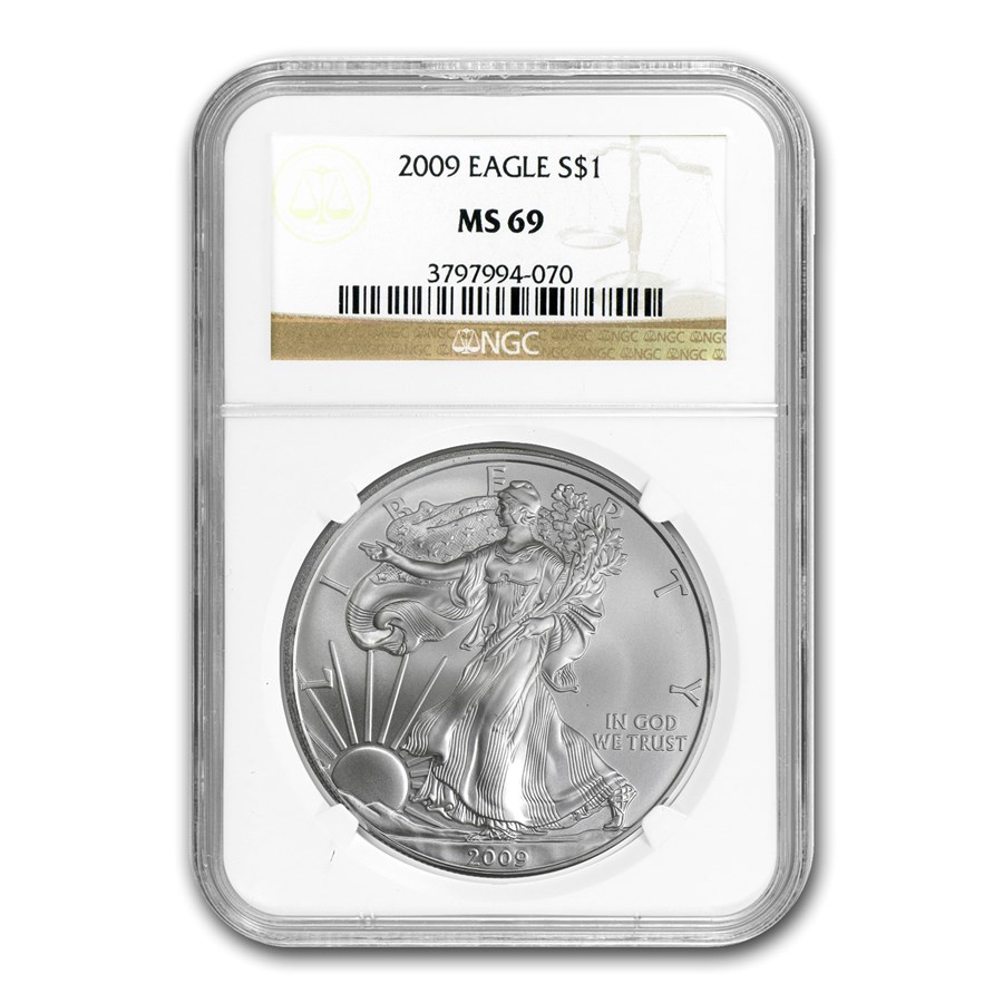 Buy 2009 American Silver Eagle MS-69 NGC | APMEX