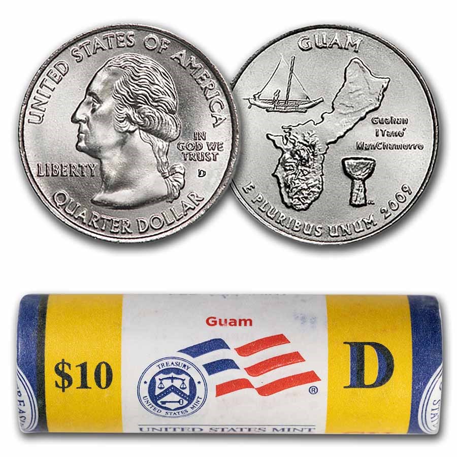 Buy 2009-D Guam Quarter 40-Coin Roll BU | APMEX