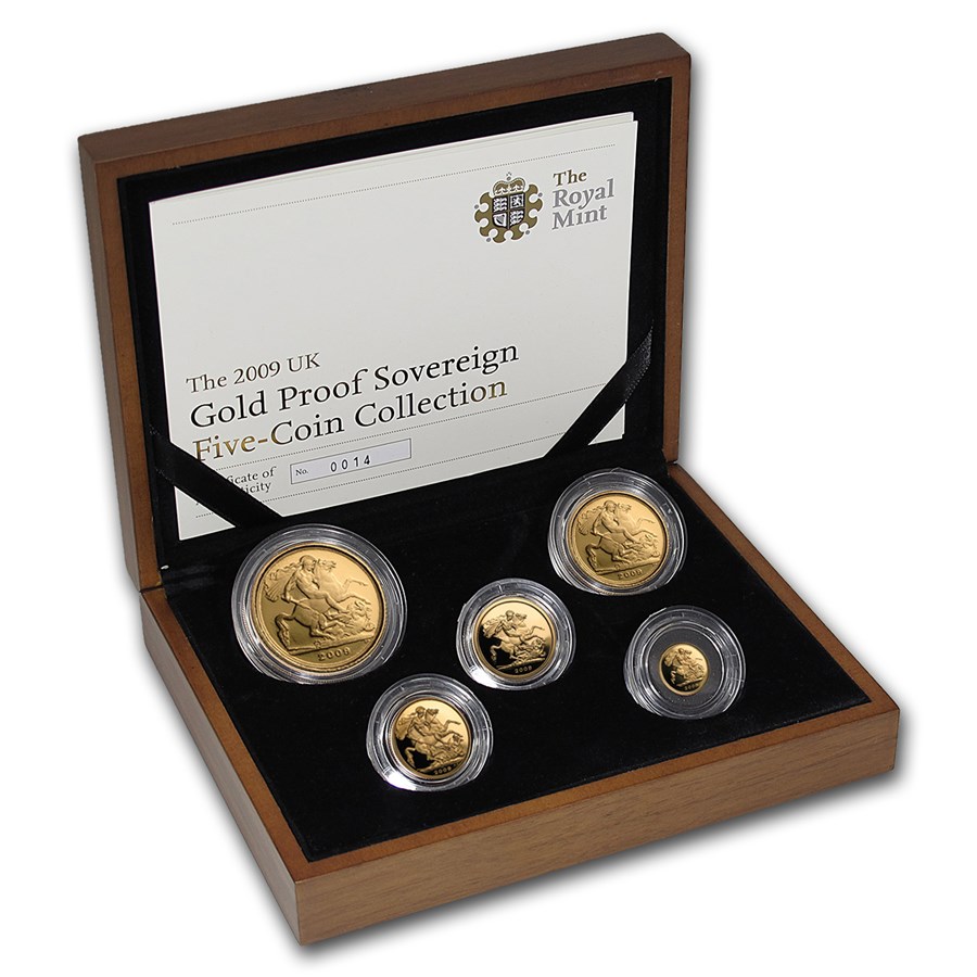 Buy 2009 Great Britain 5-Coin Gold Sovereign Proof Set | APMEX