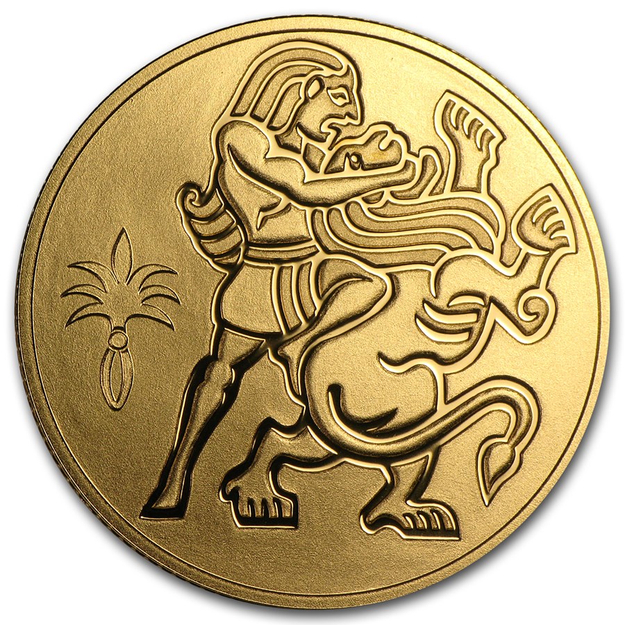 Buy 2009 Israel 1/2 oz Proof Gold Samson and the Lion (w/Box & COA) | APMEX