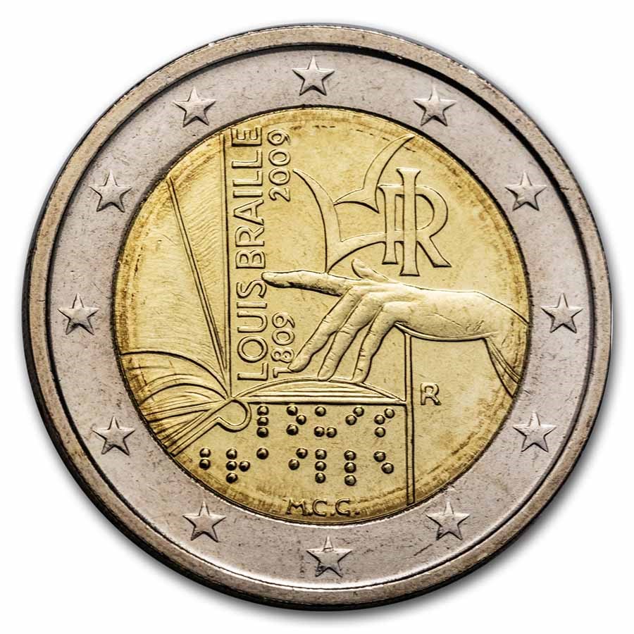 Buy 2009 Italy 2 Euro Louis Braille BU | APMEX