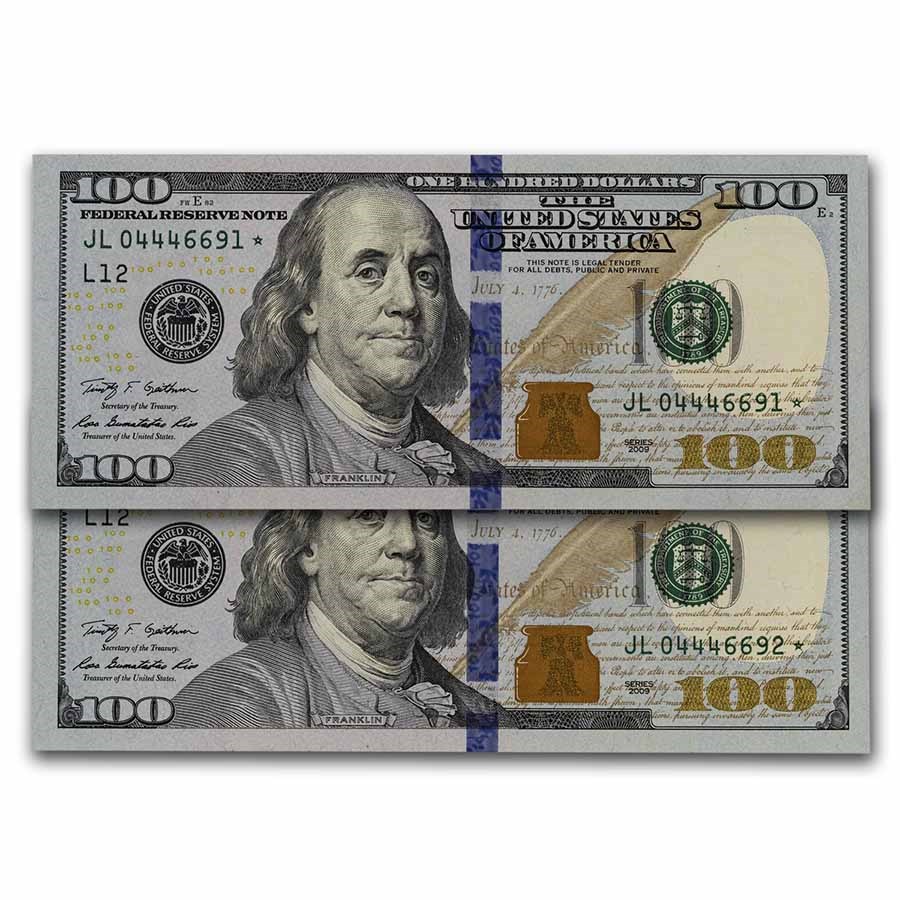 Buy 2009* (L-San Francisco) $100 FRN CCU (Fr#2185-L*) Star, 2 Consec ...