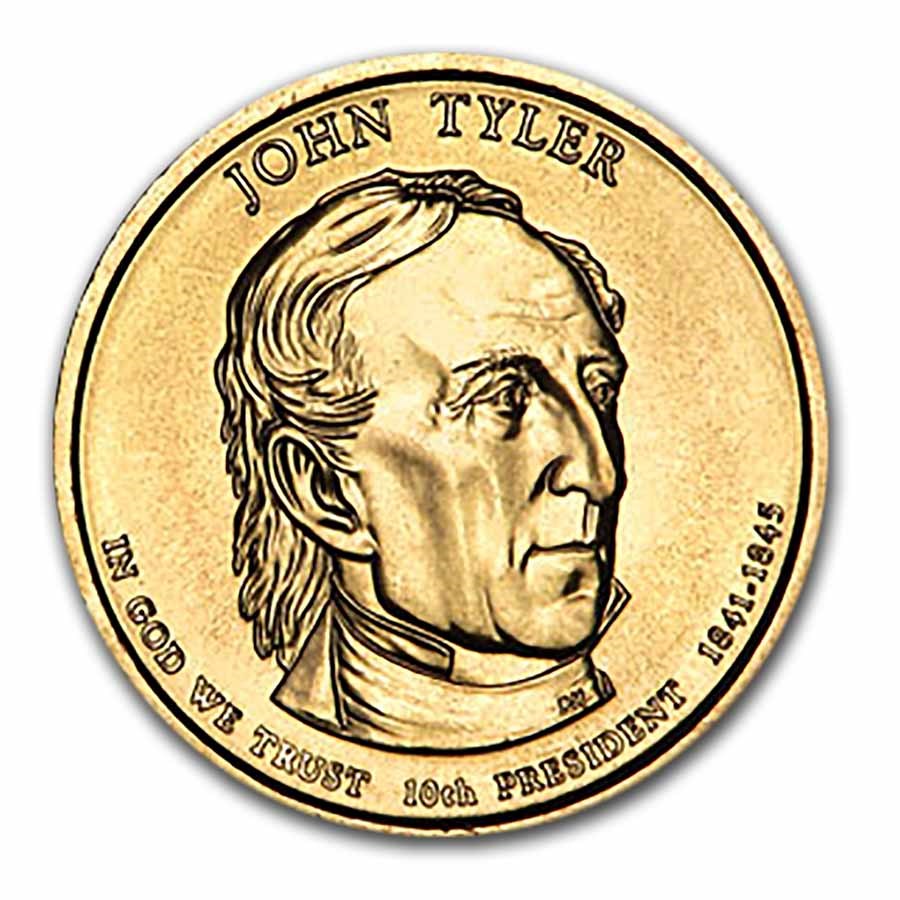 Buy 2009-P John Tyler 25-Coin Presidential Dollar Roll | APMEX