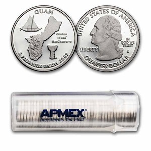 Buy 40-Coin Roll 2009-S Guam Quarter Silver Proof | APMEX
