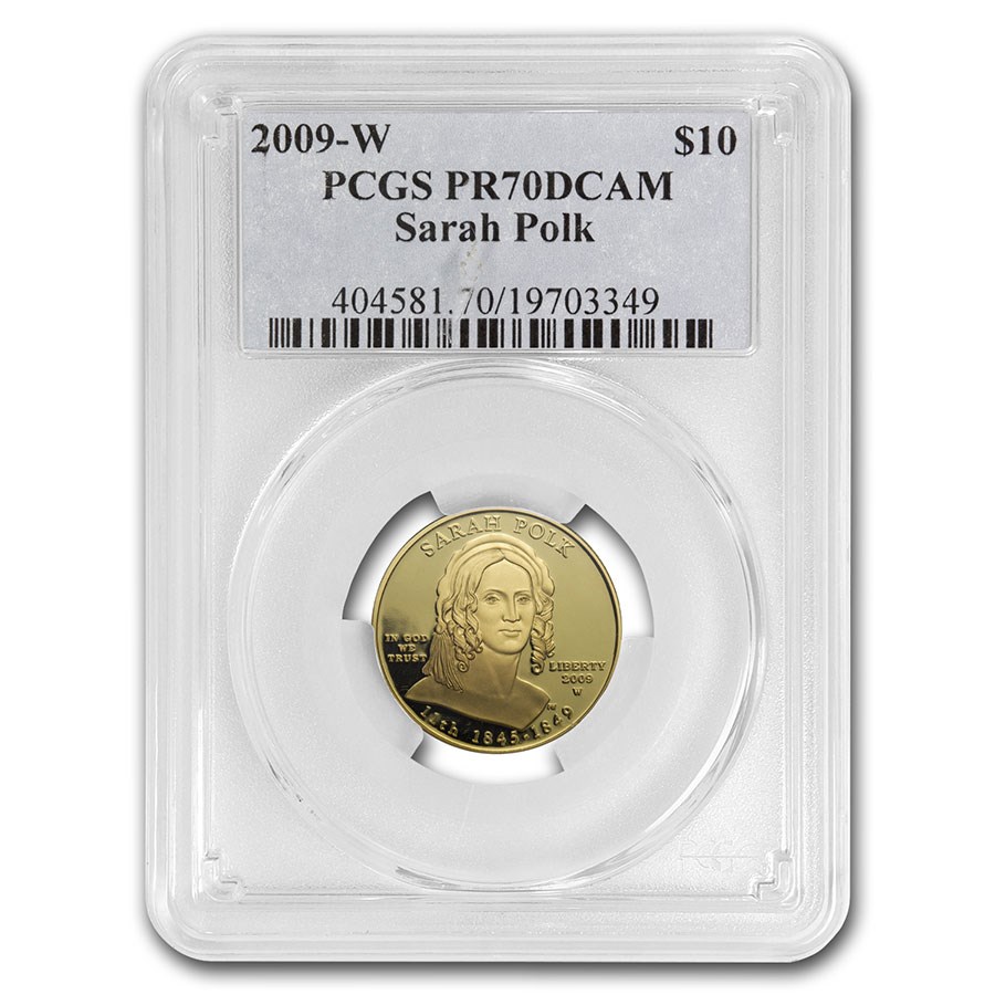 Buy 2009-W 1/2 oz Proof Gold Sarah Polk PR-70 PCGS | APMEX