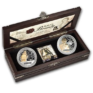 Buy 2010 2-Coin 1 oz Silver $2 HMAV Bounty Collector Set (Gilded) | APMEX