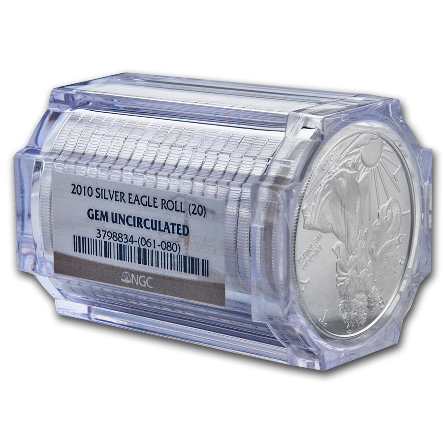 Buy 2010 20-Coin American Silver Eagle Sealed Tube NGC | APMEX