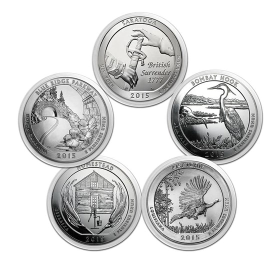 Buy 2010-2019 50-Coin 5 oz Silver America The Beautiful Set | APMEX