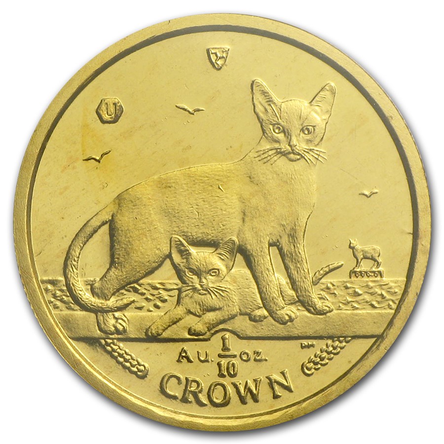 Buy 2010 Isle of Man 1/10 oz Gold Abyssinian Cat BU | APMEX