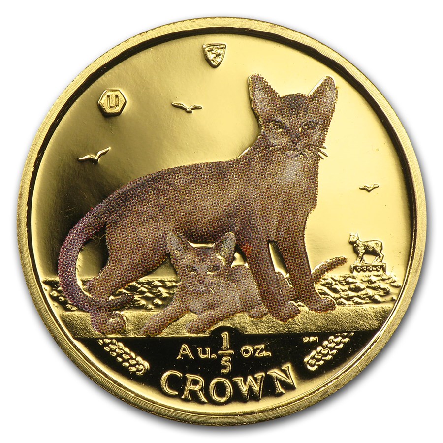 Buy 2010 Isle of Man 1/5 oz Gold Abyssinian Cat BU | APMEX