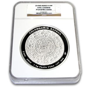 Buy 2010 Mexico 1 kilo Silver Aztec Calendar PF-69 NGC | APMEX