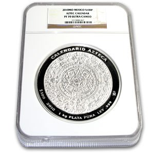 Buy 2010 Mexico 1 kilo Silver Aztec Calendar PF-70 NGC | APMEX