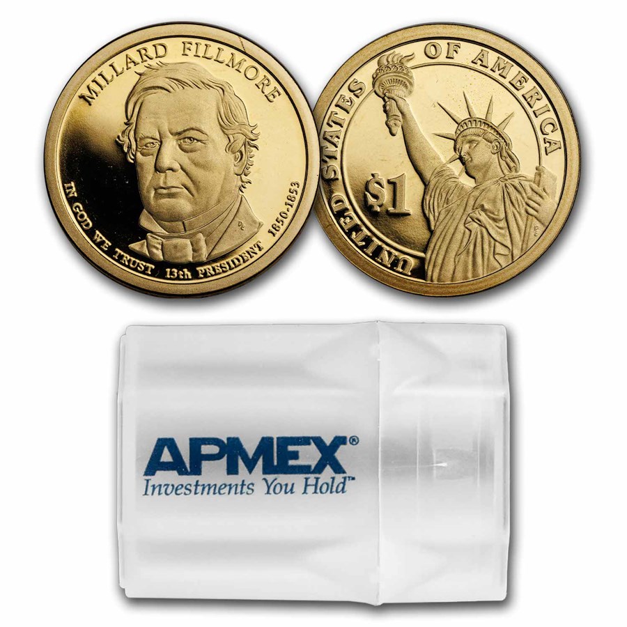 Buy 2010-S Millard Fillmore 20-Coin Presidential Dollar Roll PR | APMEX