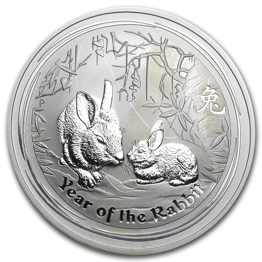 Buy 2011 2 oz Silver Australian Year of the Rabbit Coin (Abrasions) | APMEX