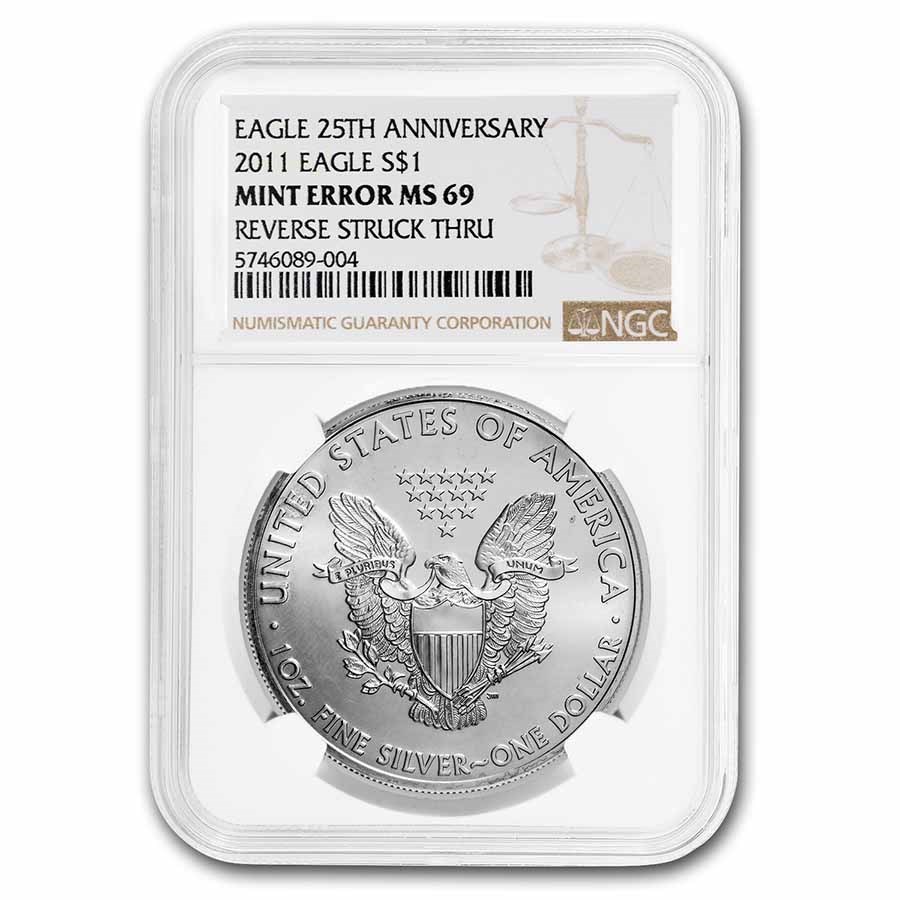 Buy 2011 Amer Ag Eagle MS-69 Er Reverse Struck Thru | APMEX