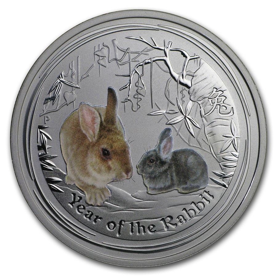 Buy 2011 Australia 1/2 oz Silver Year of the Rabbit BU (Colorized) | APMEX