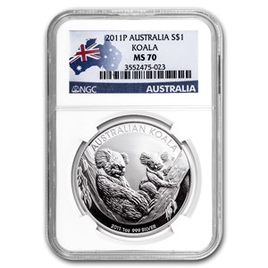 Buy 2011-P Australia 1 oz Silver Koala MS-70 NGC | APMEX
