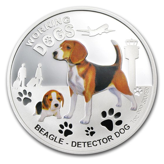 Buy 2011 Australia 1 oz Silver Working Dog Proof (Beagle) | APMEX