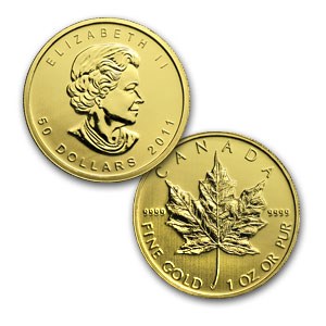 Buy 2011 Tube 1 oz Gold Maple Leafs | APMEX