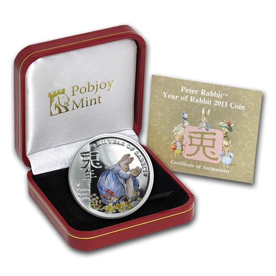 Buy 2011 IOM Silver 1 Crown Peter Rabbit Year of the Rabbit (Color) | APMEX