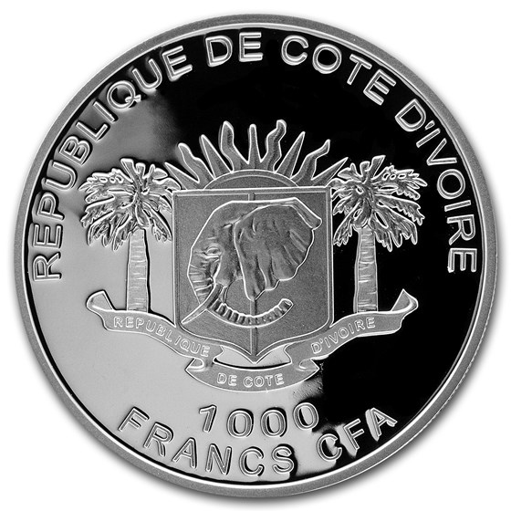 Buy 2011 Ivory Coast Silver Prehistoric Wildlife Saber Tooth Tiger | APMEX