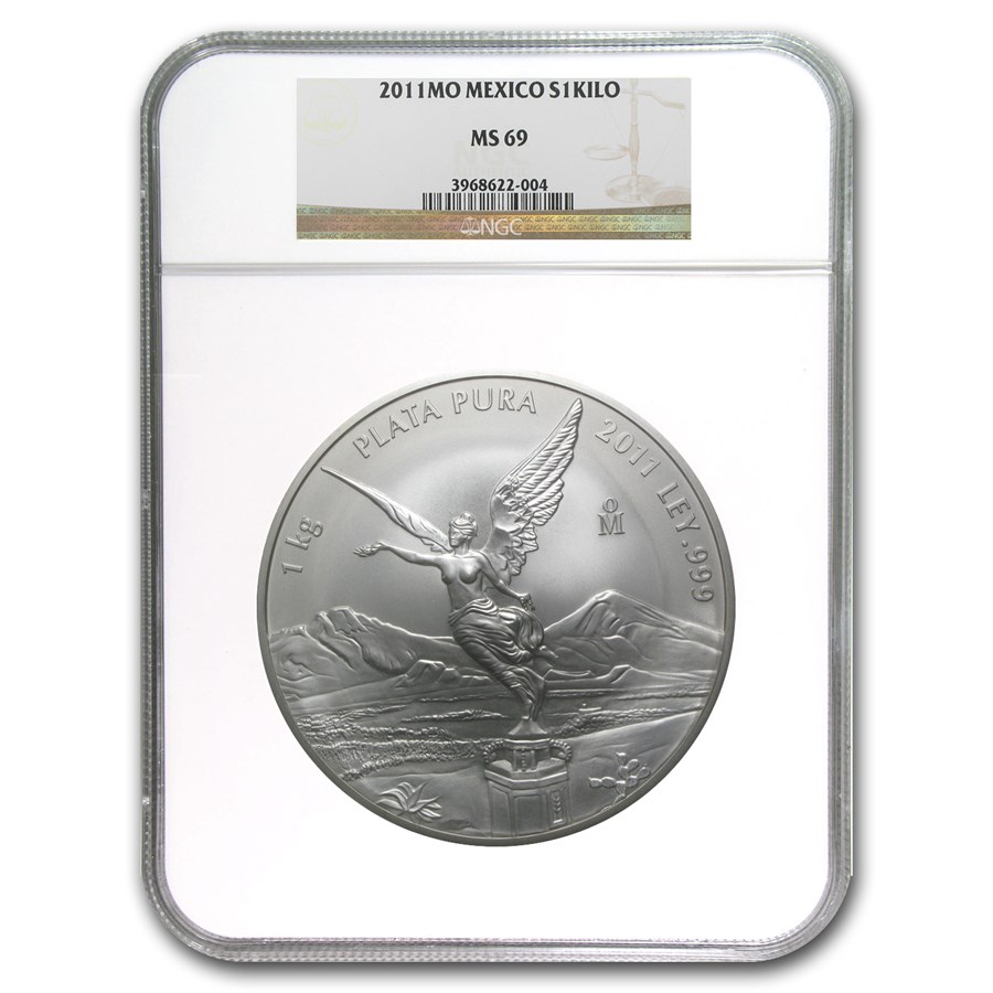 Buy 2011 Mexico 1 kilo Silver Libertad MS-69 NGC | APMEX