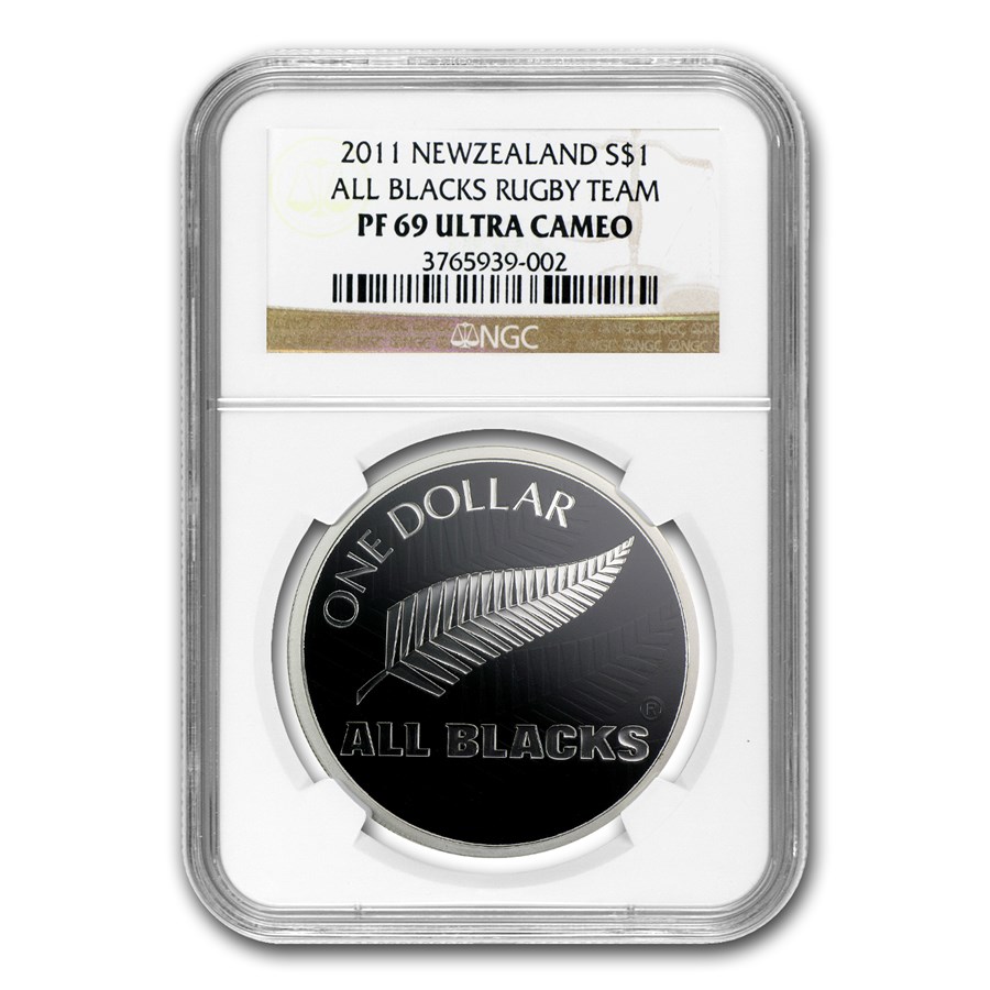 Buy 2011 New Zealand 1 oz Silver All Blacks Fern PF-69 NGC | APMEX