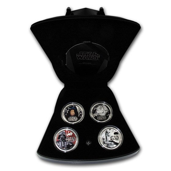Buy 2011 Niue 4-Coin 1 oz Silver $2 Star Wars Proof Set (Dark Side) | APMEX