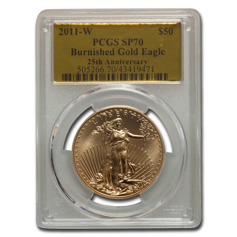 Buy 2011-W 1 oz Burnished Amer. Gold Eagle MS/SP-70 PCGS (Gold Foil) | APMEX