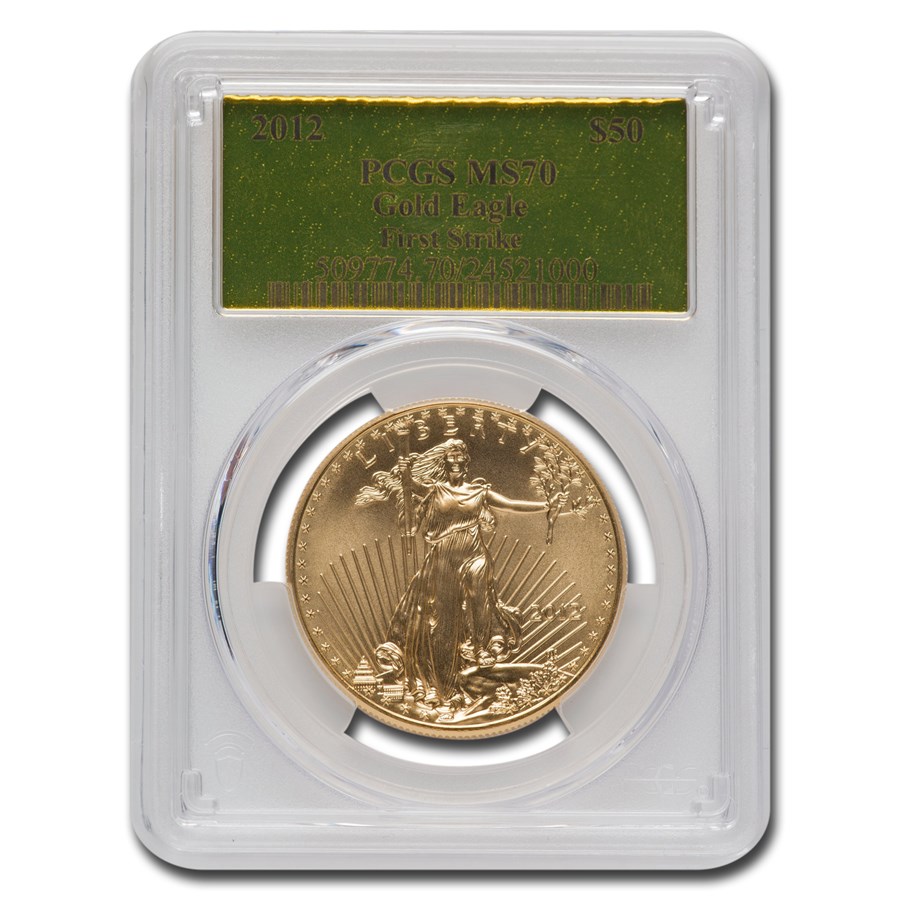 2012 1 oz American Gold Eagle MS-70 PCGS (FS, Gold Foil)