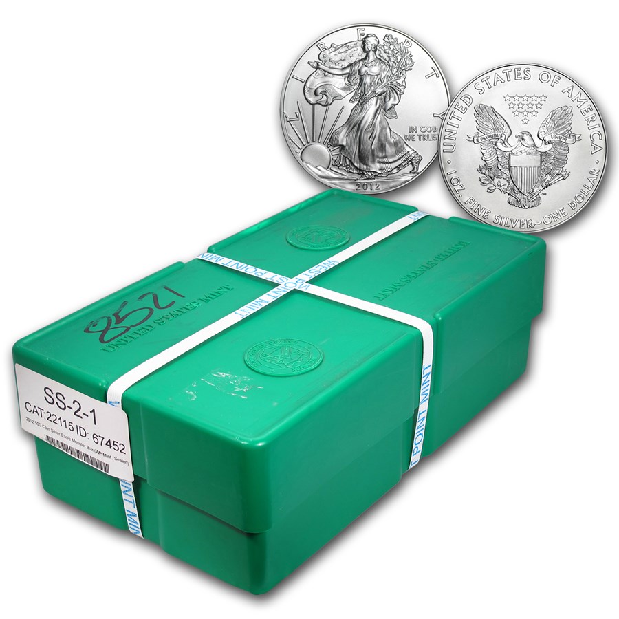 Buy 2012 500-Coin Silver Eagle Monster Box (WP Mint, Sealed) | APMEX