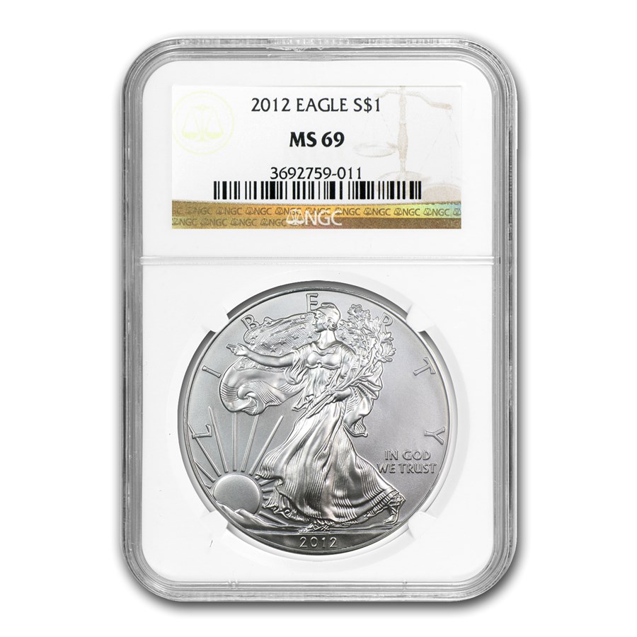 Buy 2012 American Silver Eagle MS-69 NGC | APMEX