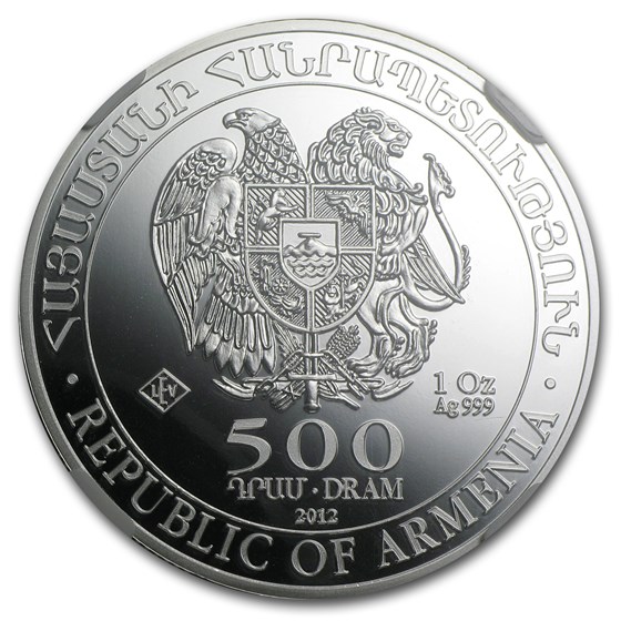 Buy 2012 Armenia 1 oz Silver 500 Drams Noah’s Ark PF-69 NGC | APMEX