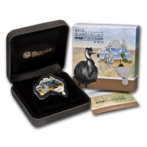 Buy 2012 Australia 1 oz Silver Emu (Map Shape) | APMEX