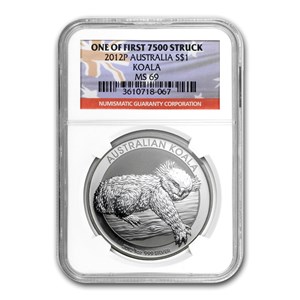 Buy 2012-P Australia 1 oz Silver Koala MS-69 NGC (1st of 7,500) | APMEX