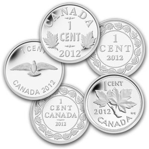 Buy 2012 Canada 5-Coin Silver Farewell to the Penny Set | APMEX