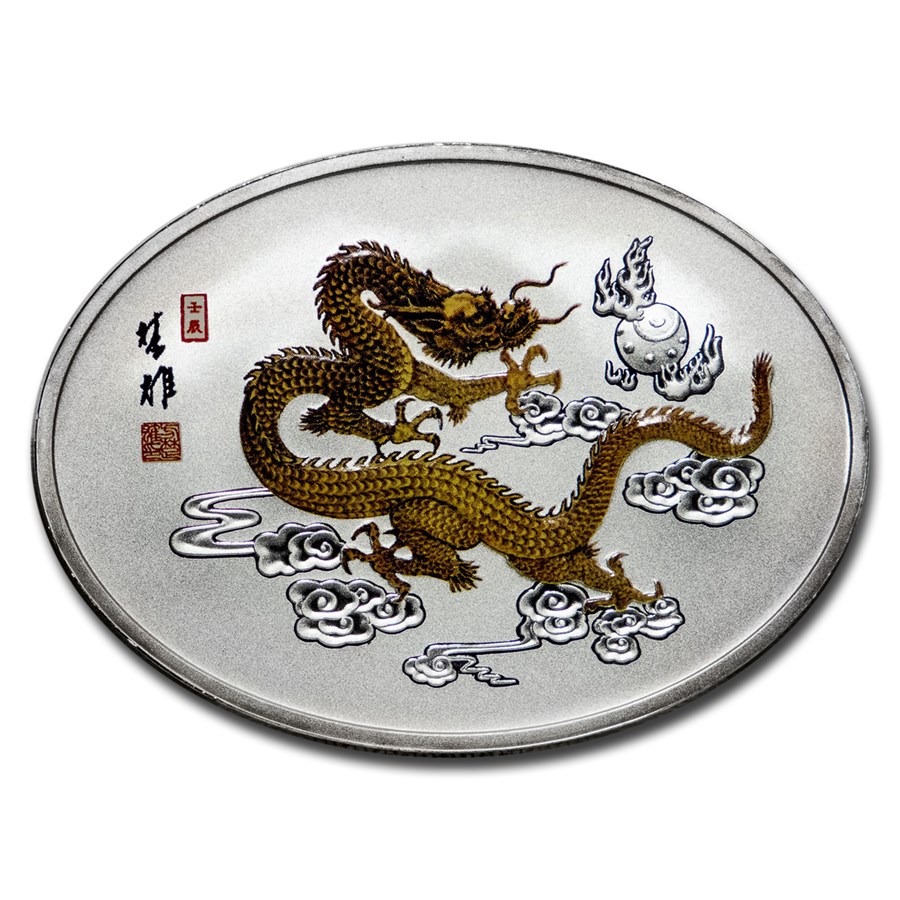 Buy 2012 China 1 oz Silver Lunar Dragon Oval Medal (Box & COA) | APMEX
