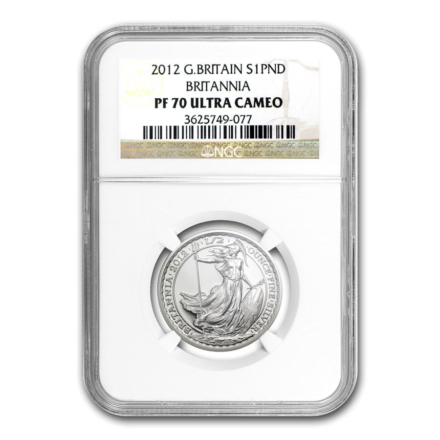 Buy 2012 Great Britain 1/2 oz Silver Britannia PF-70 NGC | APMEX