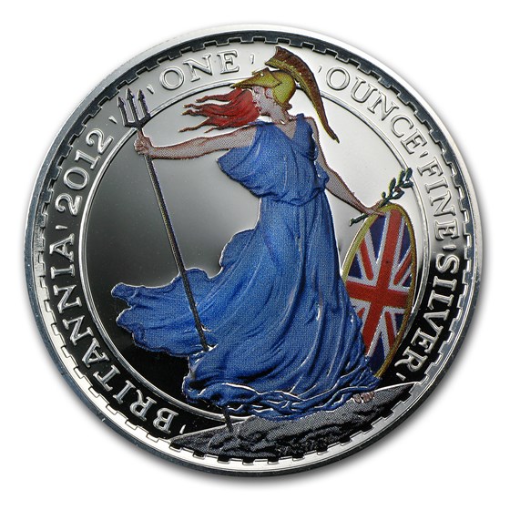 Buy 2012 Great Britain 1 oz Silver Britannia BU (Colorized) | APMEX