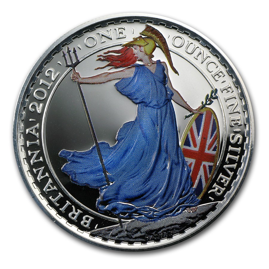 Buy 2012 Great Britain 1 oz Silver Britannia BU (Colorized) | APMEX