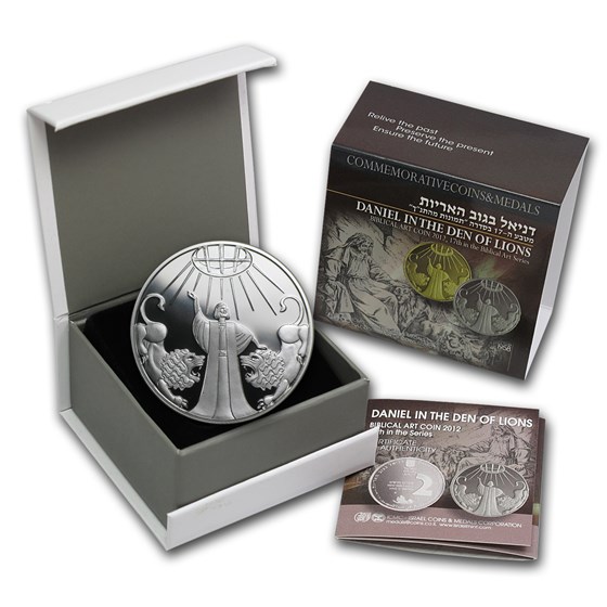 Buy 2012 Israel Silver 1 NIS Daniel in the Lion's Den Proof-Like | APMEX