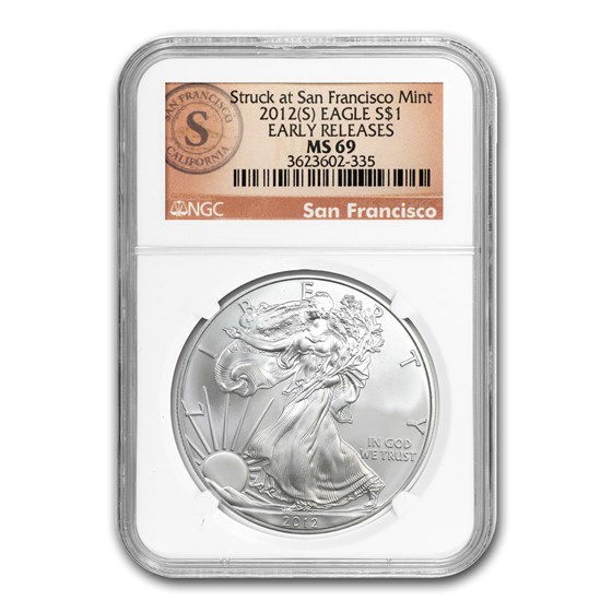 Buy 2012 (S) American Silver Eagle MS-69 NGC (Early Releases) | APMEX