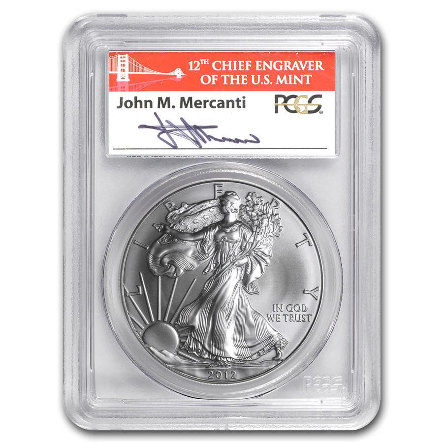 Buy 2012 (S) American Silver Eagle MS-69 PCGS (FS, John Mercanti) | APMEX