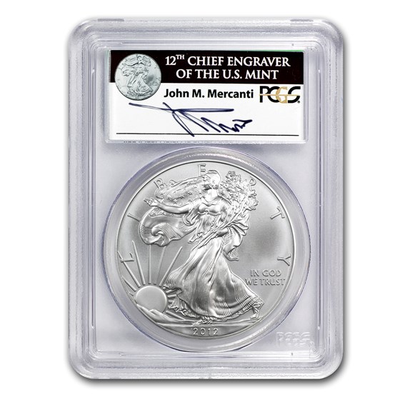 Buy 2012 (S) American Silver Eagle MS-70 PCGS (FS, John Mercanti) | APMEX