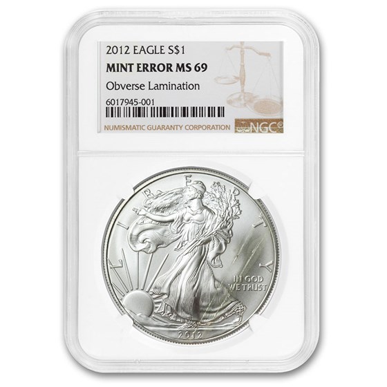 Buy 2012 Silver Eagle MS-69 NGC (Error, Obv. Lamination) | APMEX