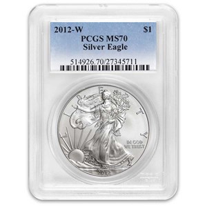 Buy 2012-W Burnished American Silver Eagle SP/MS-70 PCGS | APMEX