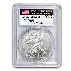 Buy 2012-W Burnished Silver Eagle MS-70 PCGS (John Mercanti) | APMEX