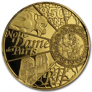 Buy 2013 1/2 gram Proof Gold UNESCO (850th Anniv Notre Dame de Paris ...