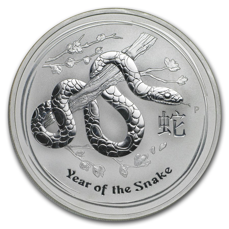 Buy 2013 1 oz Silver Lunar Year of the Snake Coin SII (Abrasions) | APMEX