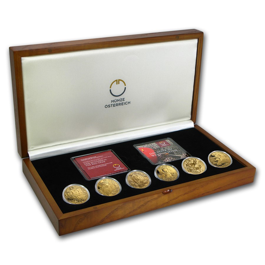 Buy 2013-2018 Austria 6-Coin Gold Wildlife in our Sights Coin Set | APMEX